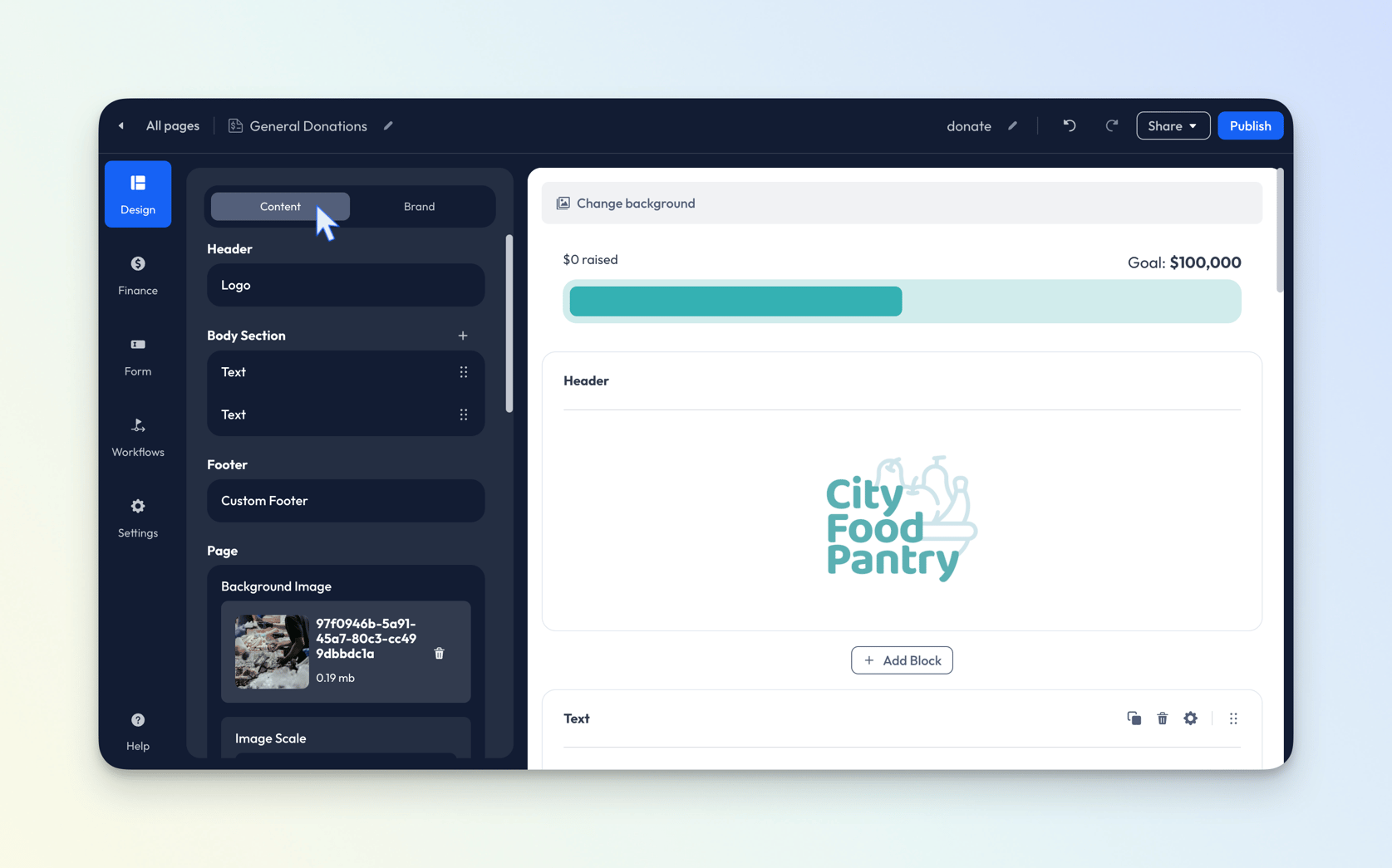 Donation Page Builder